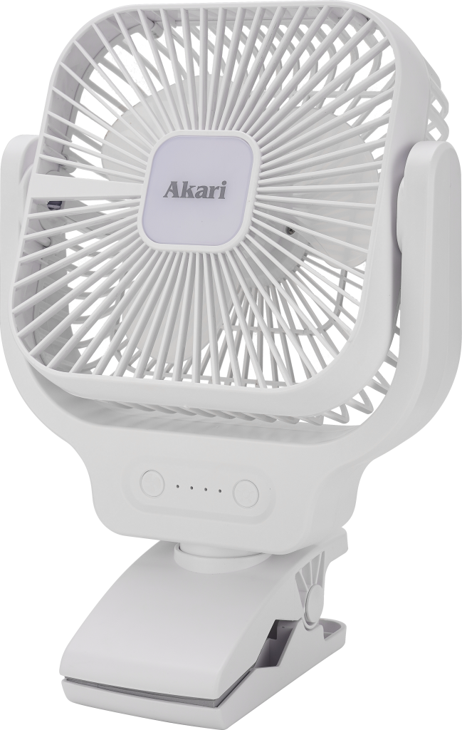 Akari 6" Rechargeable Clip Fan with Led Night Light (ARF-5026) - Akari