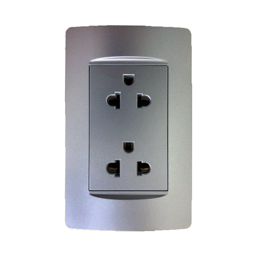 Akari Universal Duplex Outlet with Grounding (AWD-Z8201(S)) - Akari